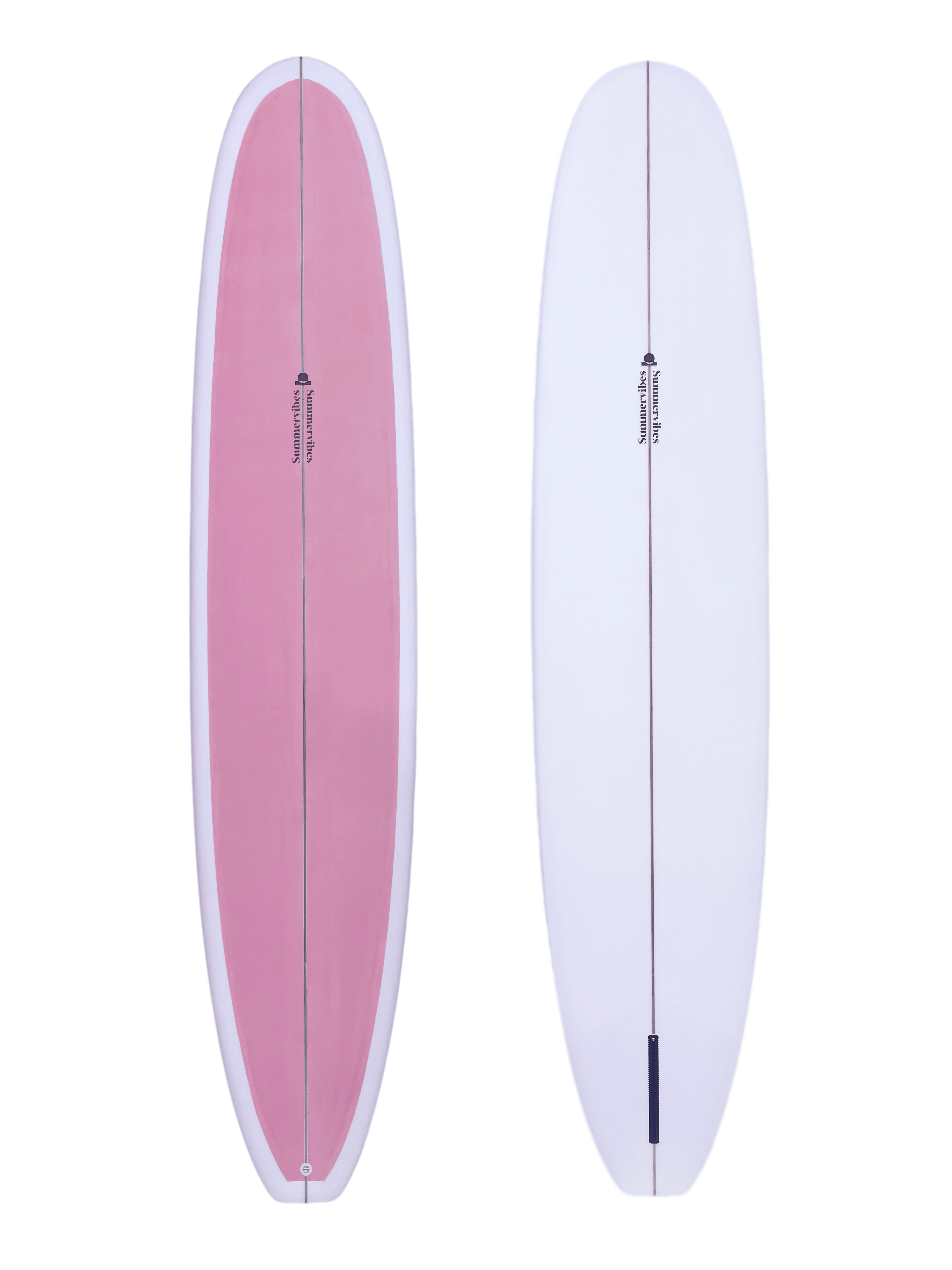 Classic 9'1 Noserider Single Fin Mal Surfboard - Pink | Summer vibes